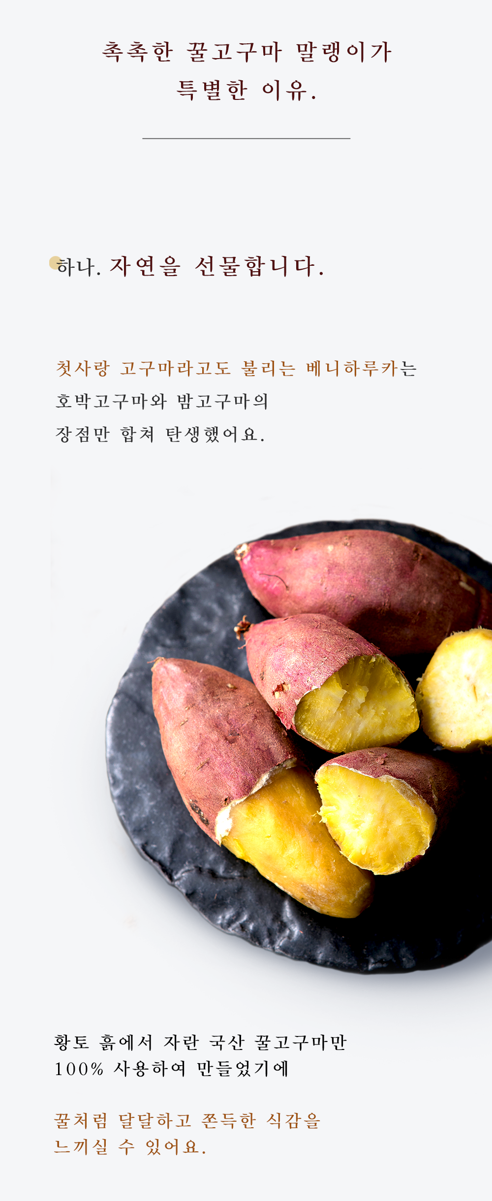 촉촉한 꿀고구마 말랭이 (60gX1봉) - 한품 | 한국을 내품에 미국에서 한국 쇼핑은 한품